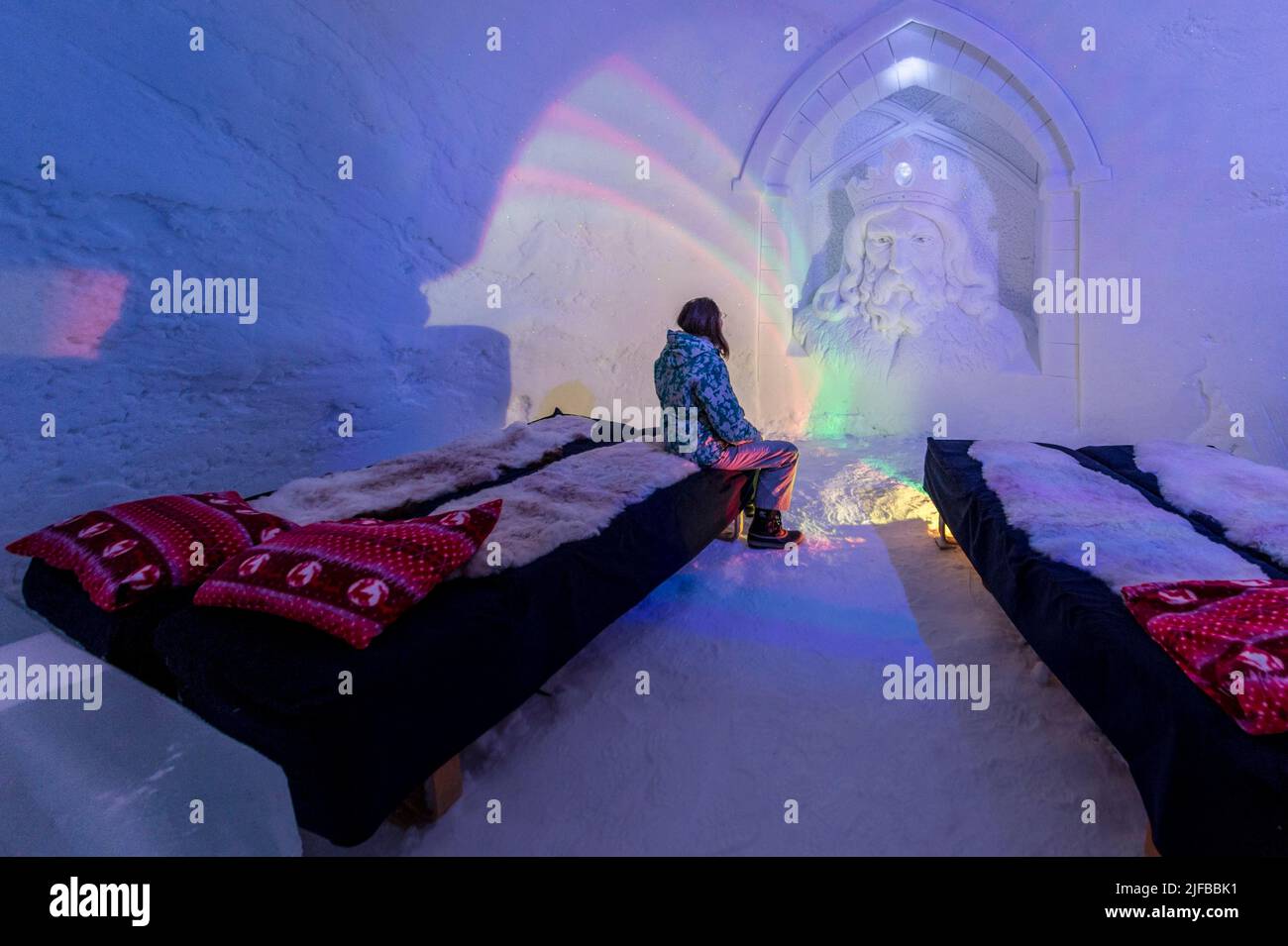Norway, Lapland, County of Finnmark, Kirkenes, ice hotel and its ...