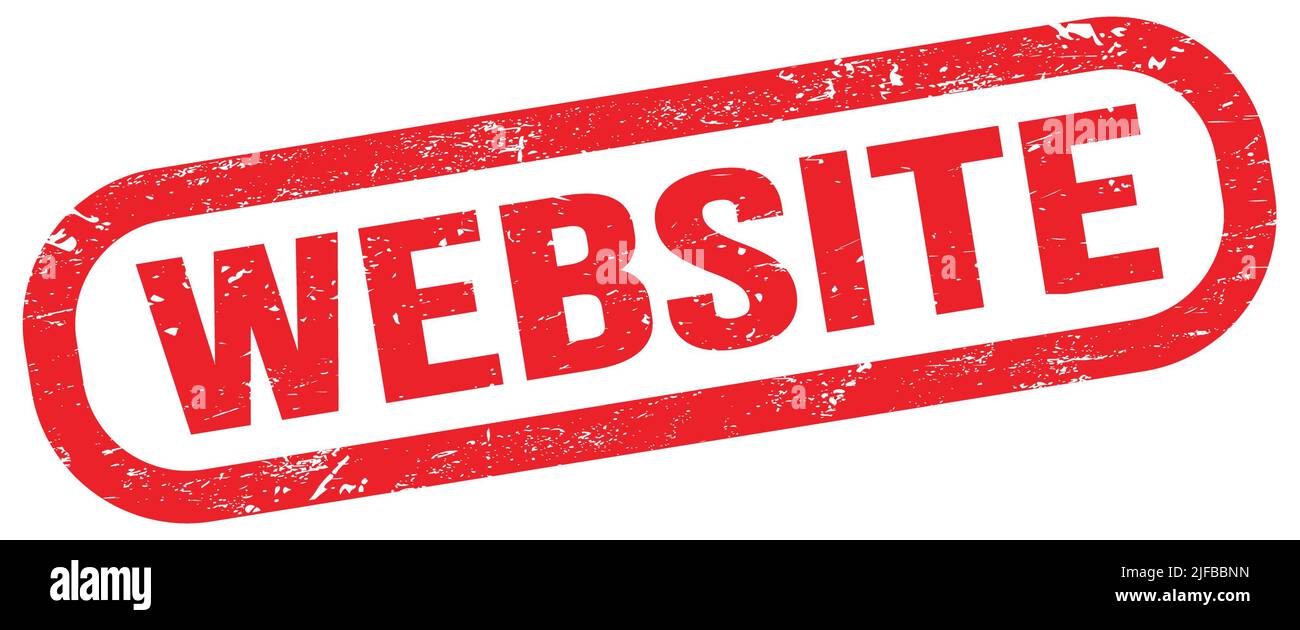 WEBSITE, text on red rectangle stamp sign Stock Photo - Alamy