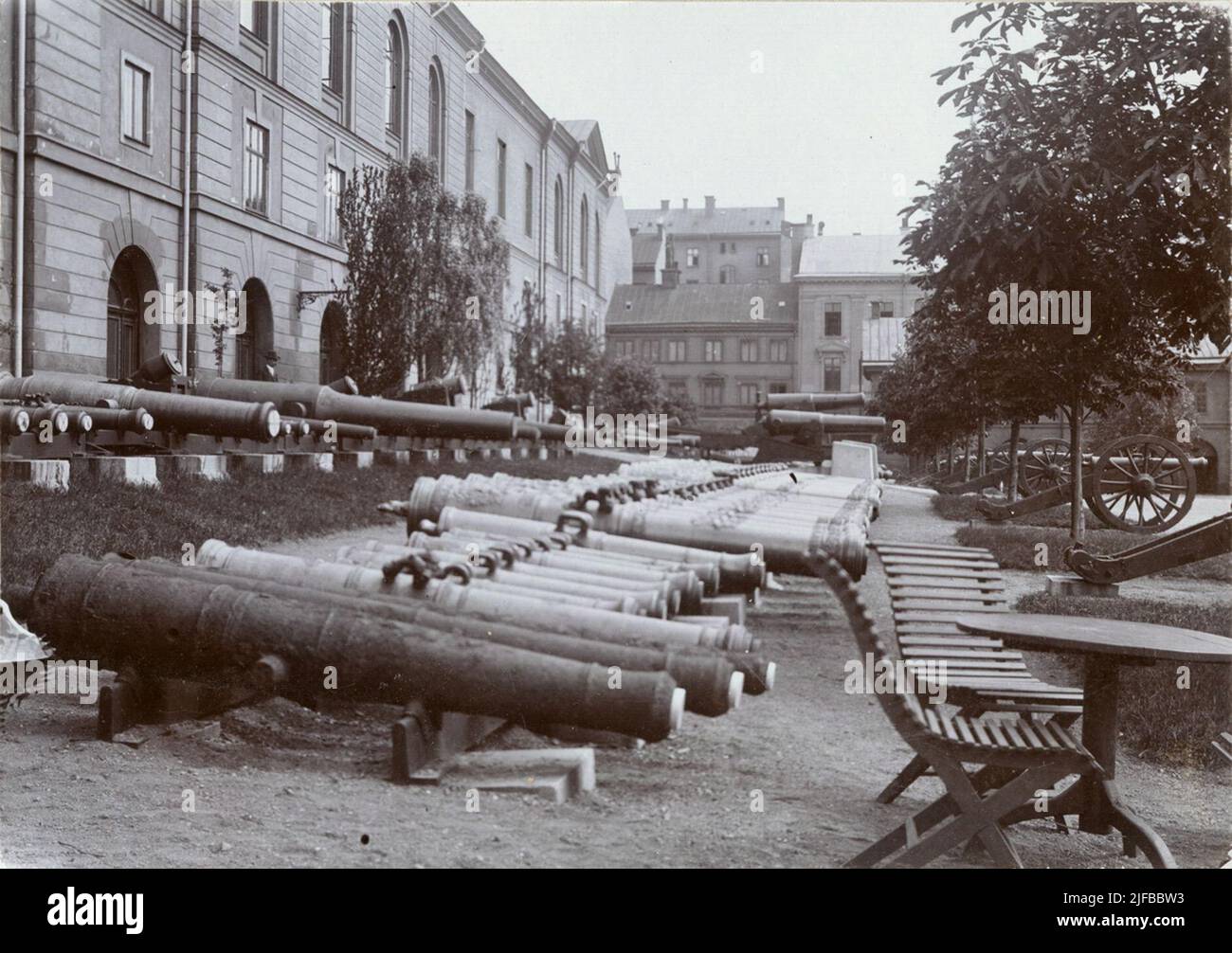 Trophy cannons outside buildings for the Artillery Museum (current Army ...