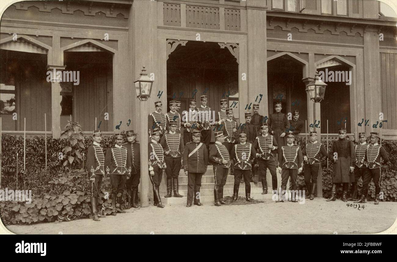 Officers from the Life Regiment's Husars K 3. For Name, see picture no ...