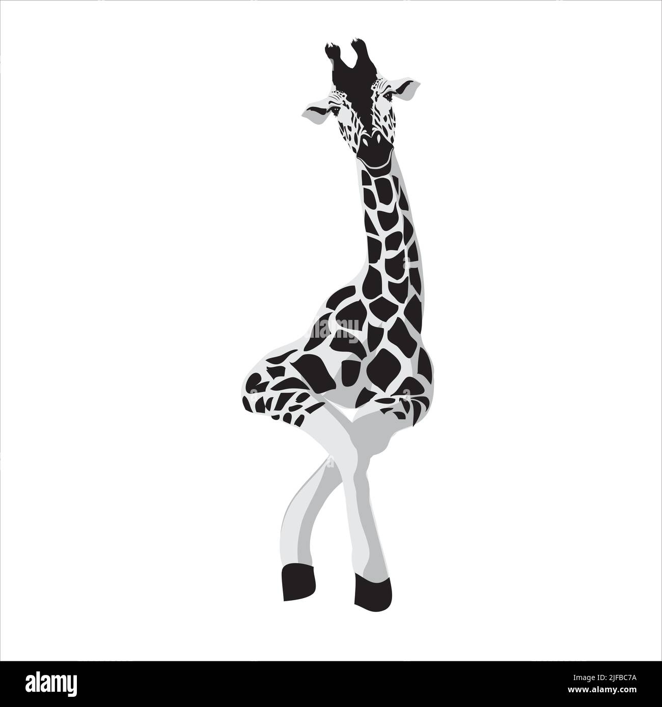 Side view of a giraffe Stock Vector Images - Alamy