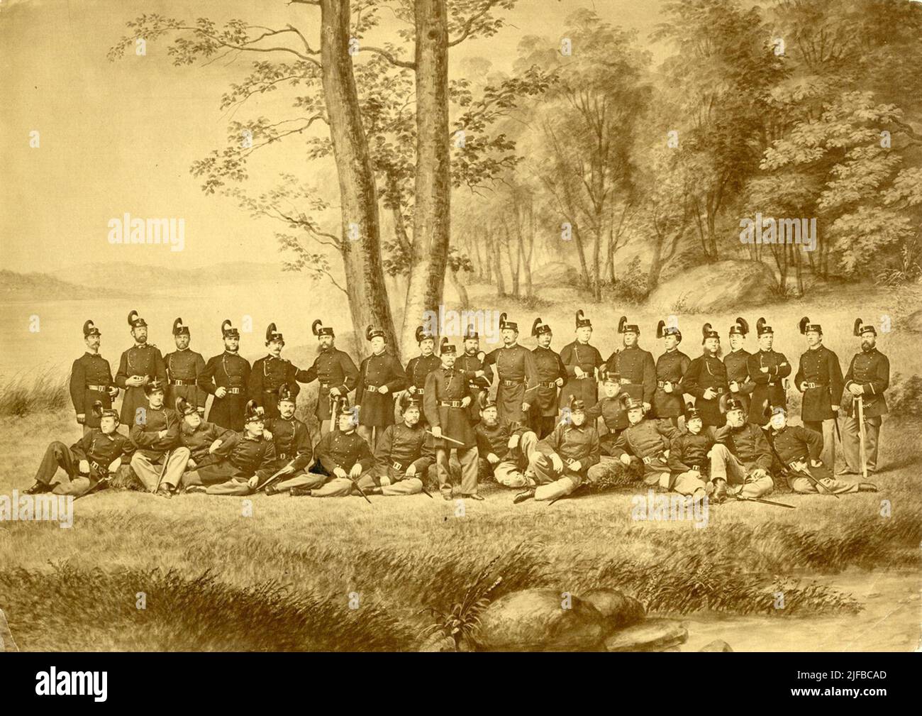 Group portrait of possibly Gävle sniper corps. Group portrait of ...