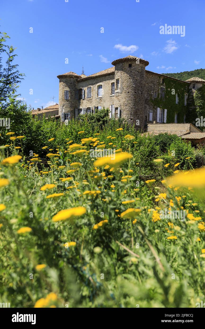 France, Drome, Lachau, the castle (15th century Stock Photo - Alamy
