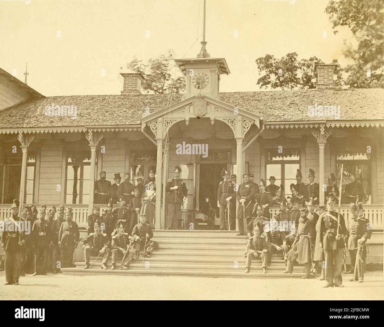 Group portrait of officers at the Life Regiment's grenadier corps at ...