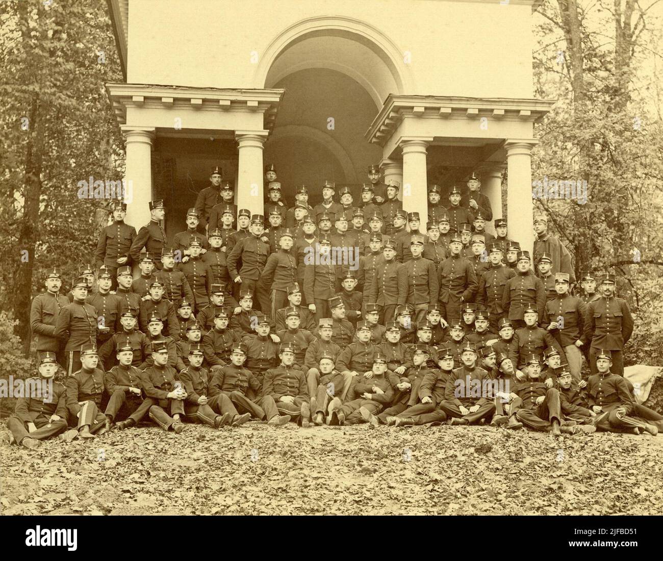 Group portrait of graduated students from the war school in 1896 Stock ...