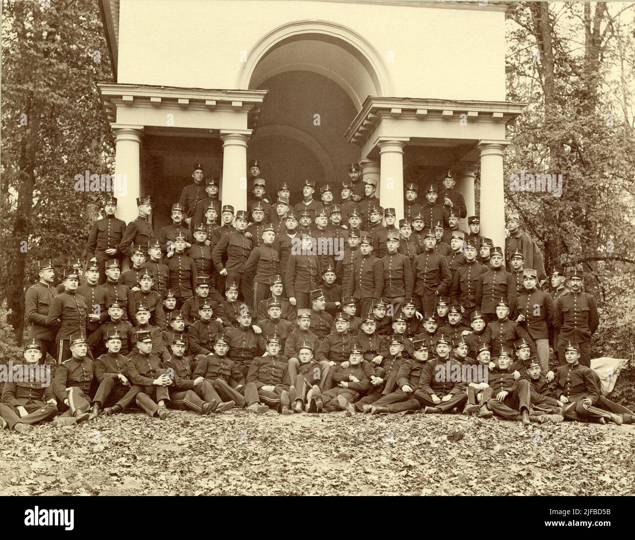 Group portrait of graduated students from the war school in 1896 Stock ...