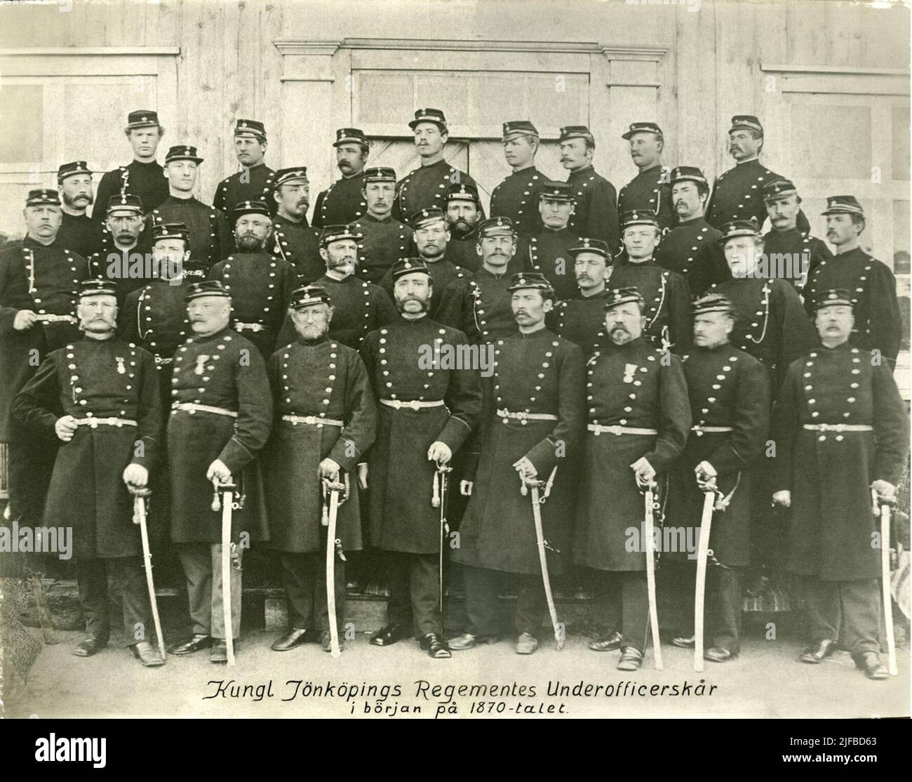 Group portrait of Jönköping's regiment's sub-officer corps in the early ...