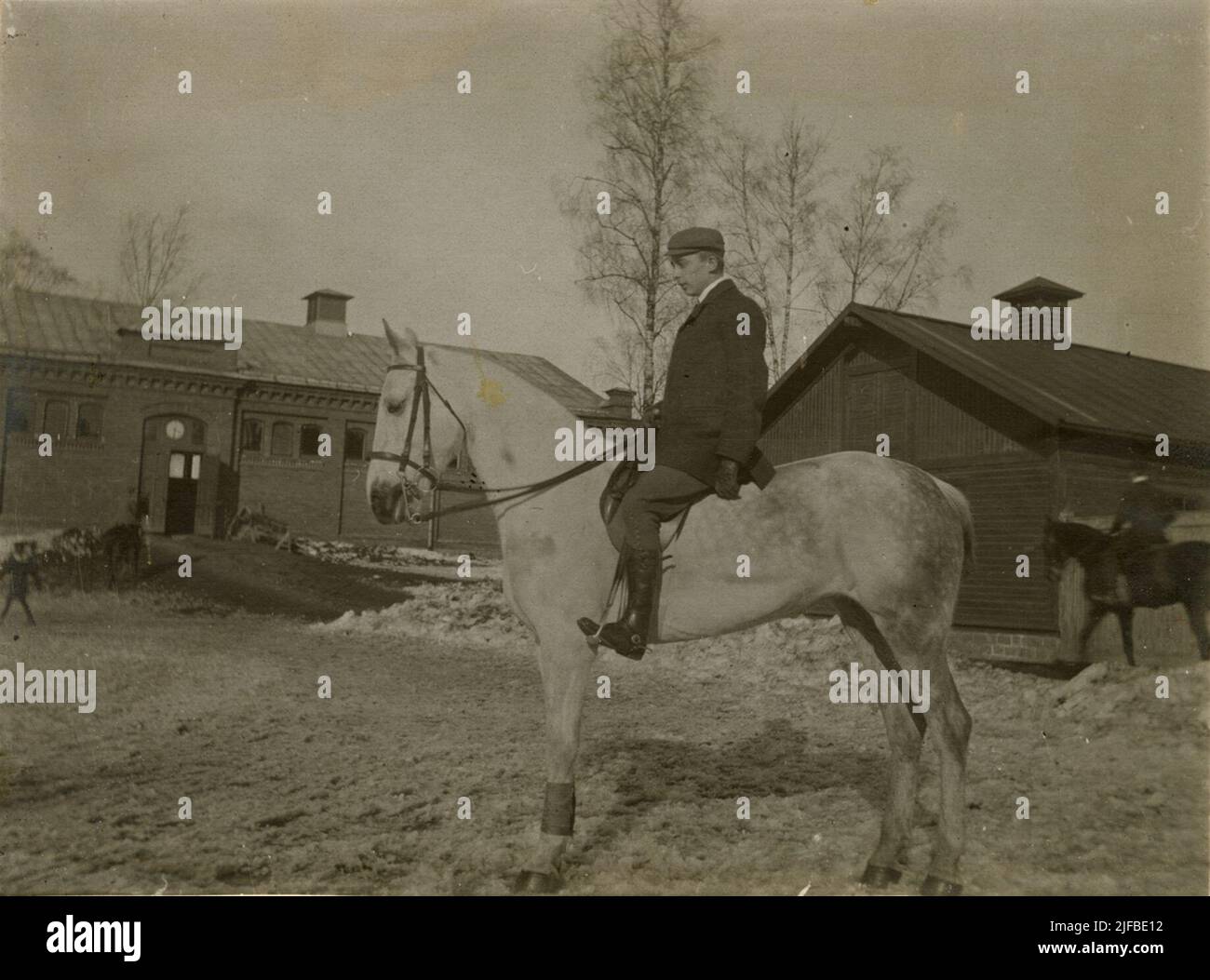 Carl Bernadotte af Wisborg on the horse Dido Stock Photo - Alamy