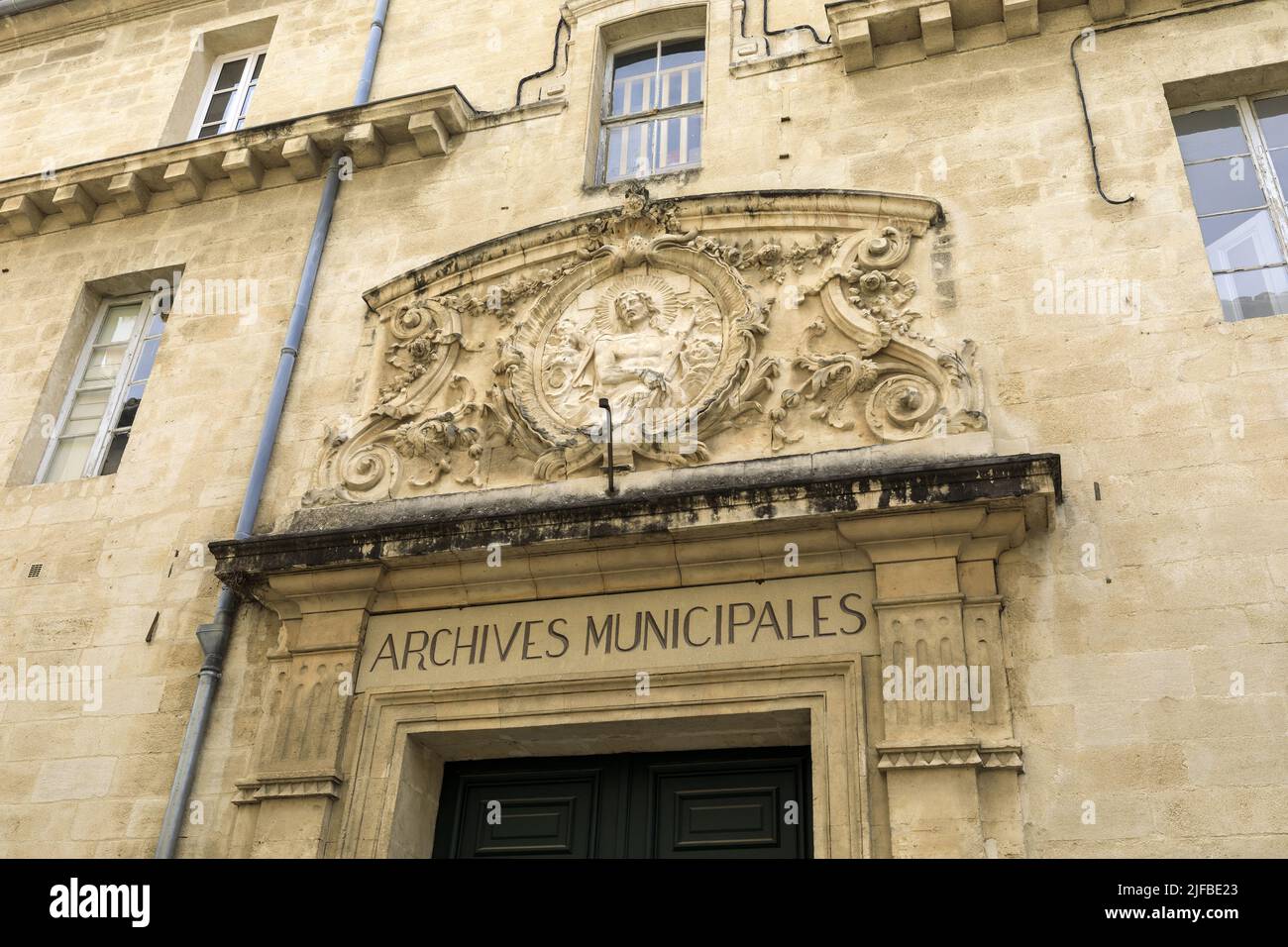 France, Vaucluse, Avignon, rue Saluces, municipal archives, museum of ...