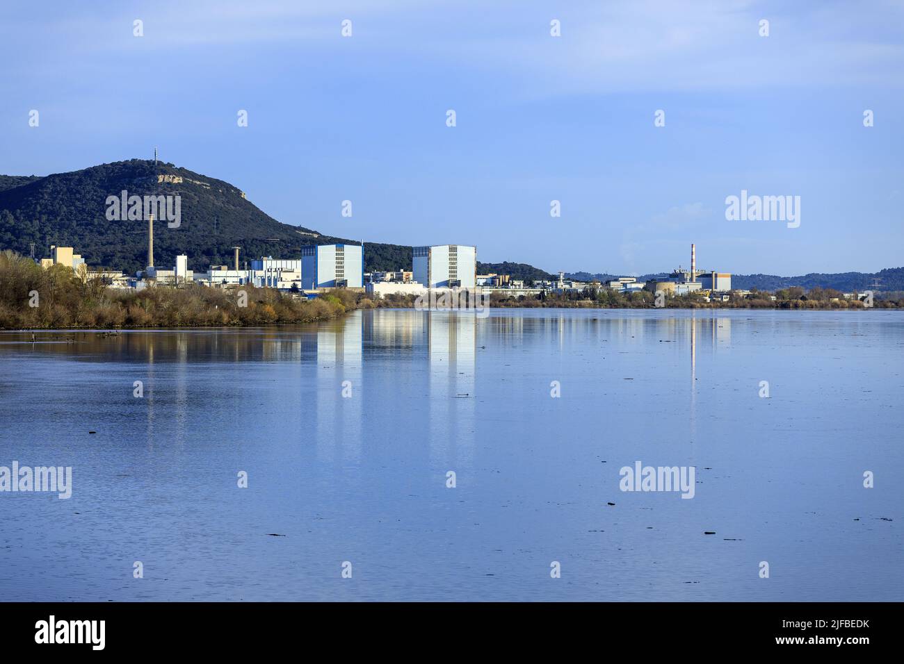 France, Gard, Codolet, Marcoule nuclear power plant on the Rhone Stock ...