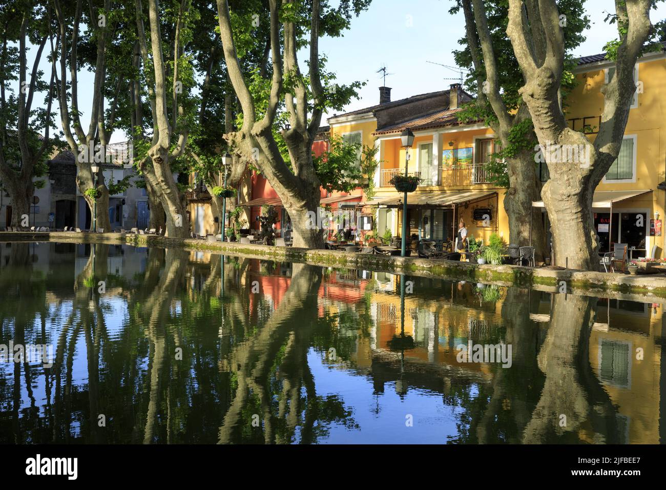France, Vaucluse, regional natural park of Luberon, Cucuron, place de l ...