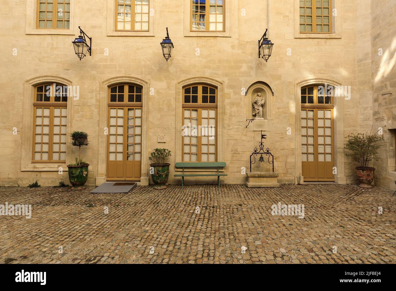 France, Vaucluse, Avignon, Palais du Roure (15th century), mansion ...