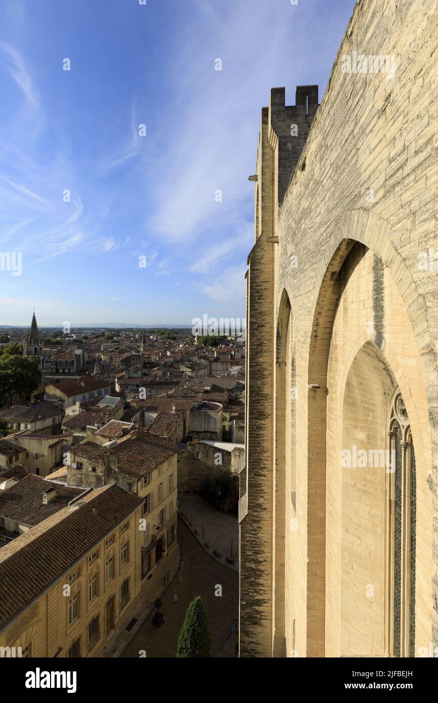 France, Vaucluse, Avignon, Palais des Papes (14th century) listed as ...