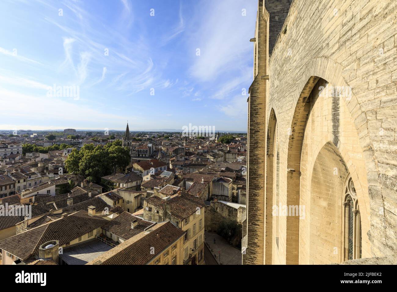 France, Vaucluse, Avignon, Palais des Papes (14th century) listed as ...
