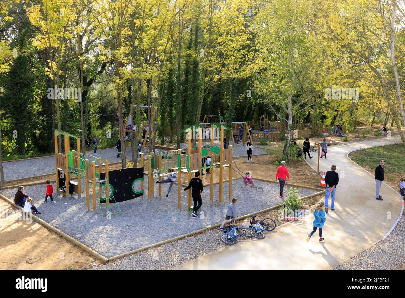 France, Var, Dracenie, Les Arcs sur Argens, playground for children ...