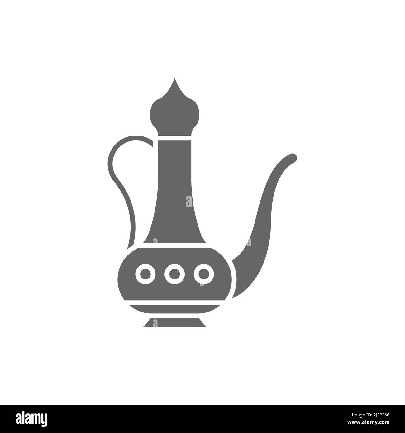 Arabic coffee pot vector icon. filled flat sign for mobile concept and ...