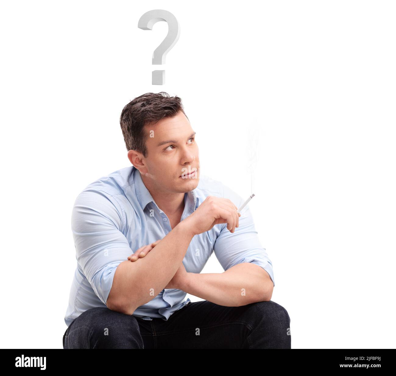 Cigarette smoking by young person hi-res stock photography and images ...