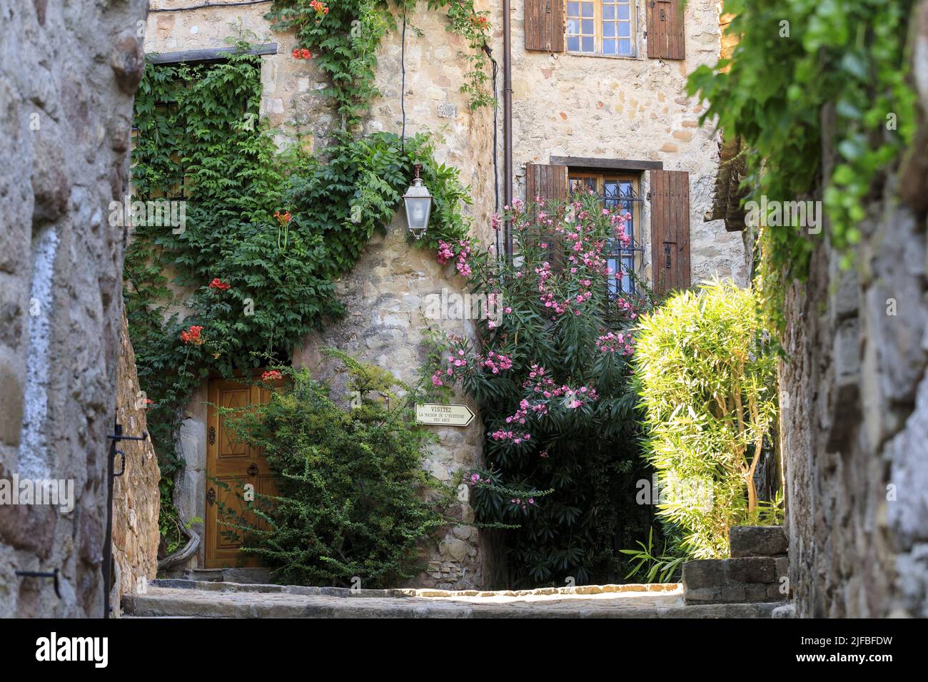 France, Var, Dracenie, Les Arcs sur Argens, Vieux Village Medieval, Le ...