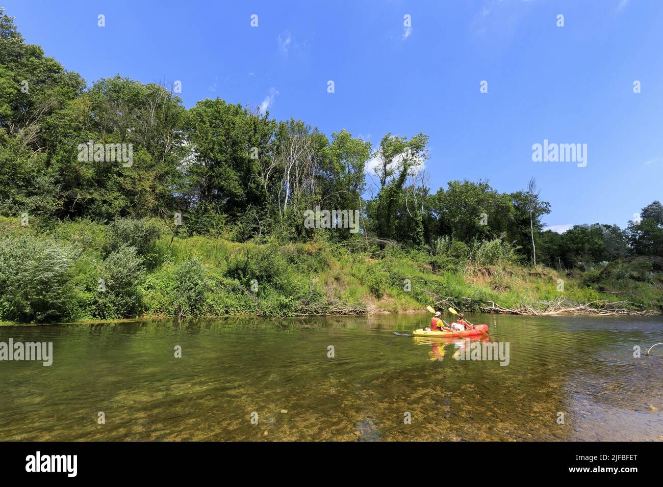 France, Var, Dracenie, Les Arcs sur Argens, the river L'Argens, kayak ...