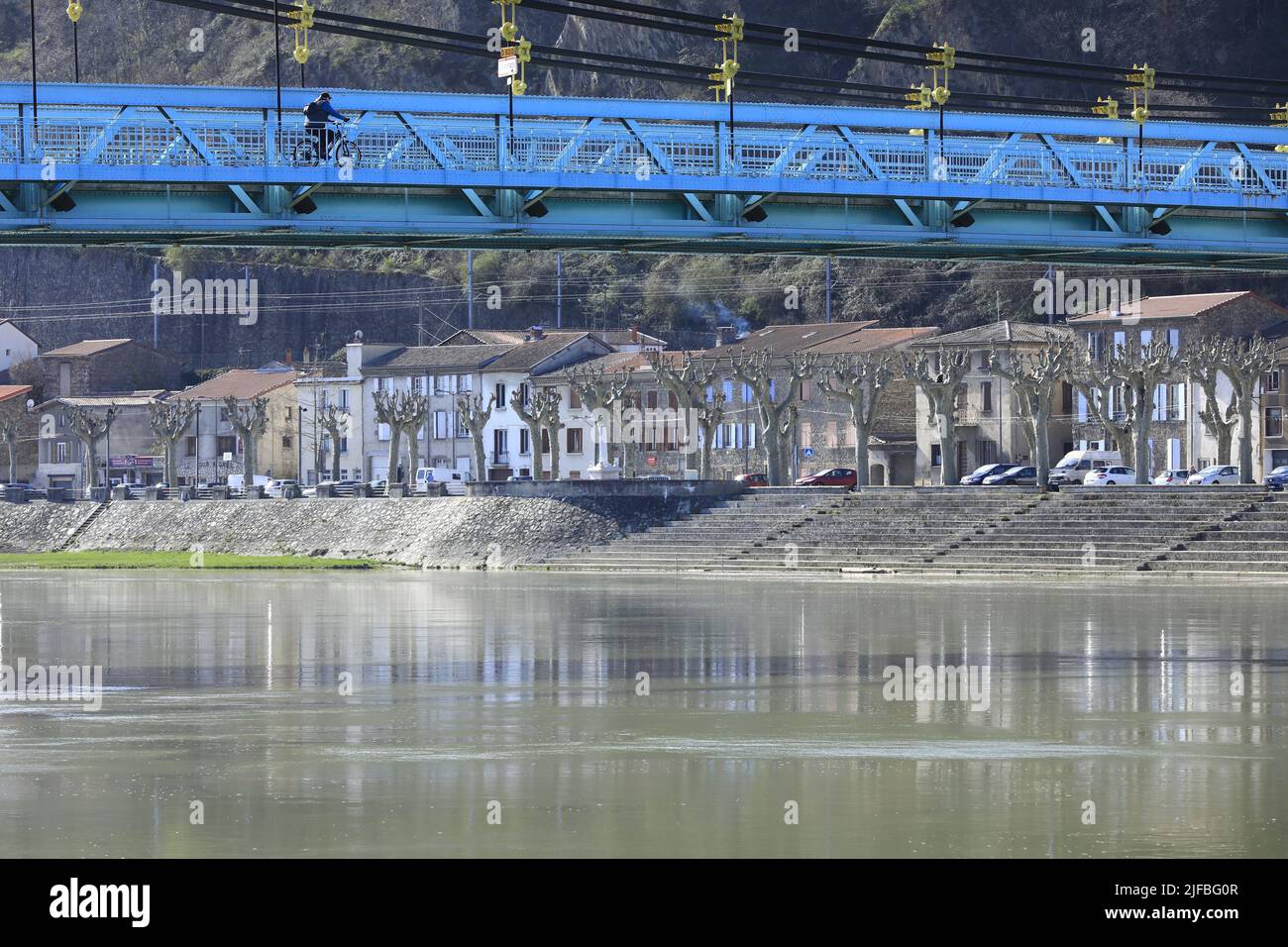 France, Ardeche, Serrieres, bridge over the Rhone Stock Photo - Alamy