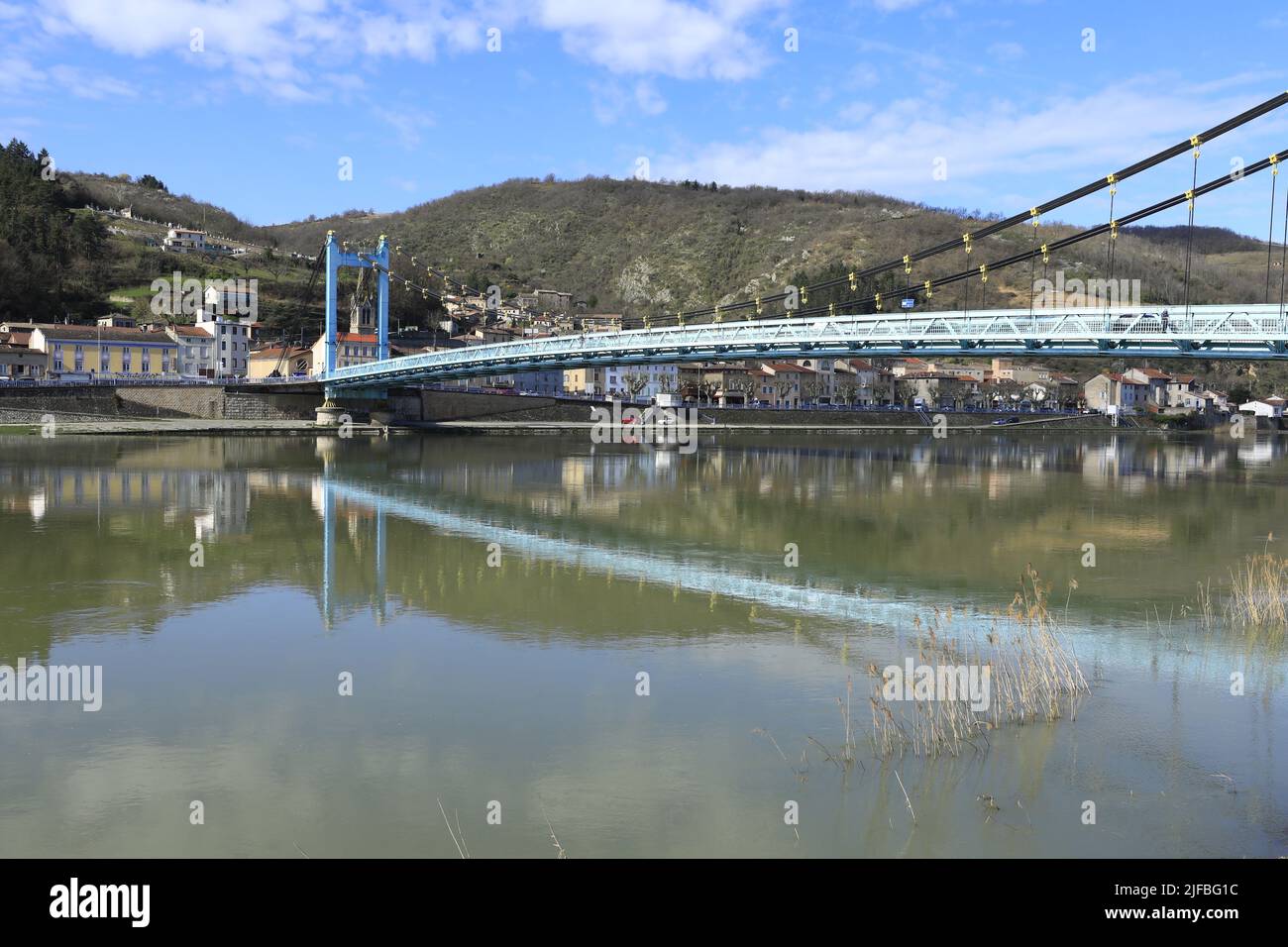 France, Ardeche, Serrieres, bridge over the Rhone Stock Photo - Alamy