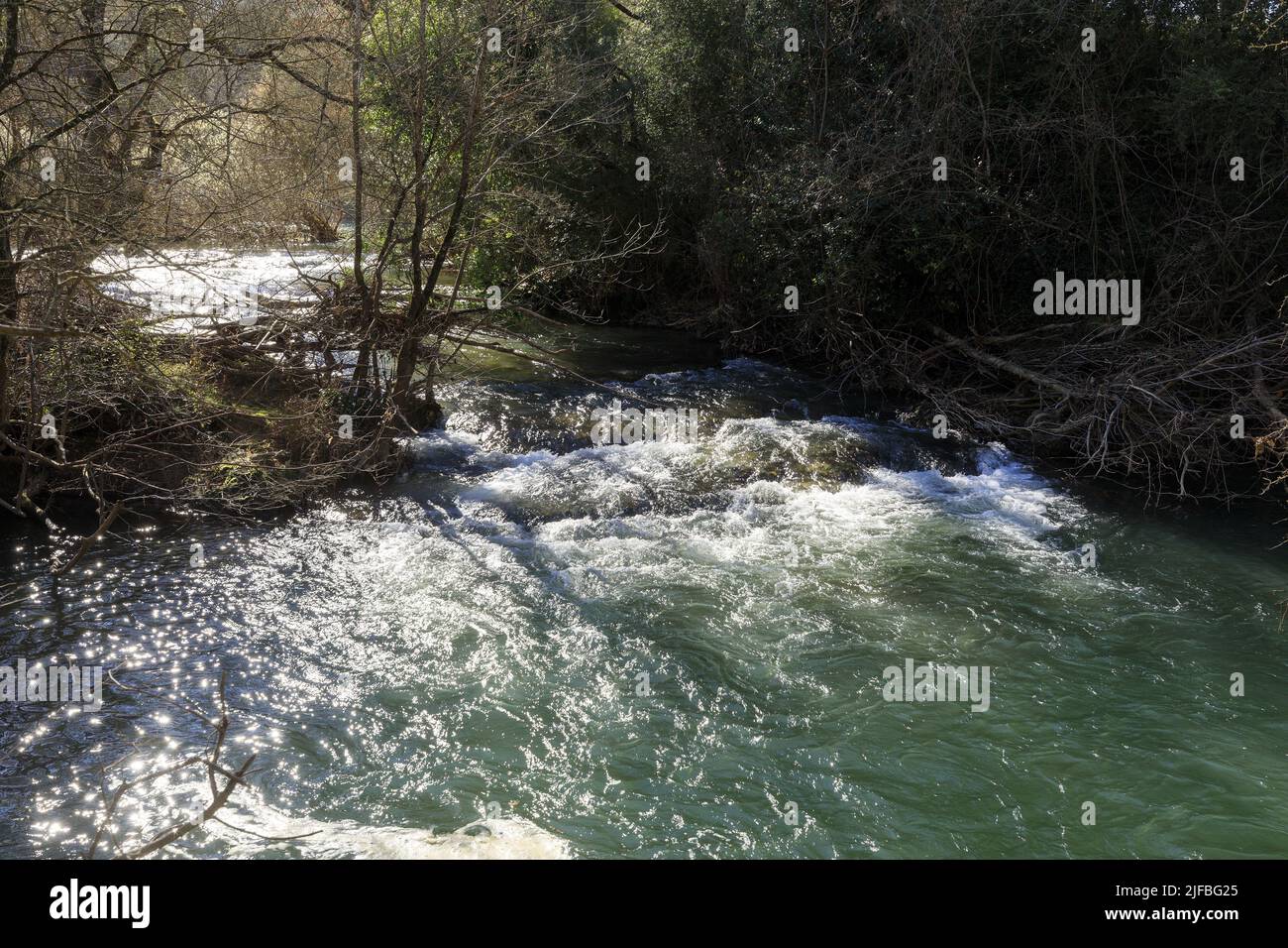 France, Var, Provence Verte, Bras, L'Argens river, threshold Stock ...