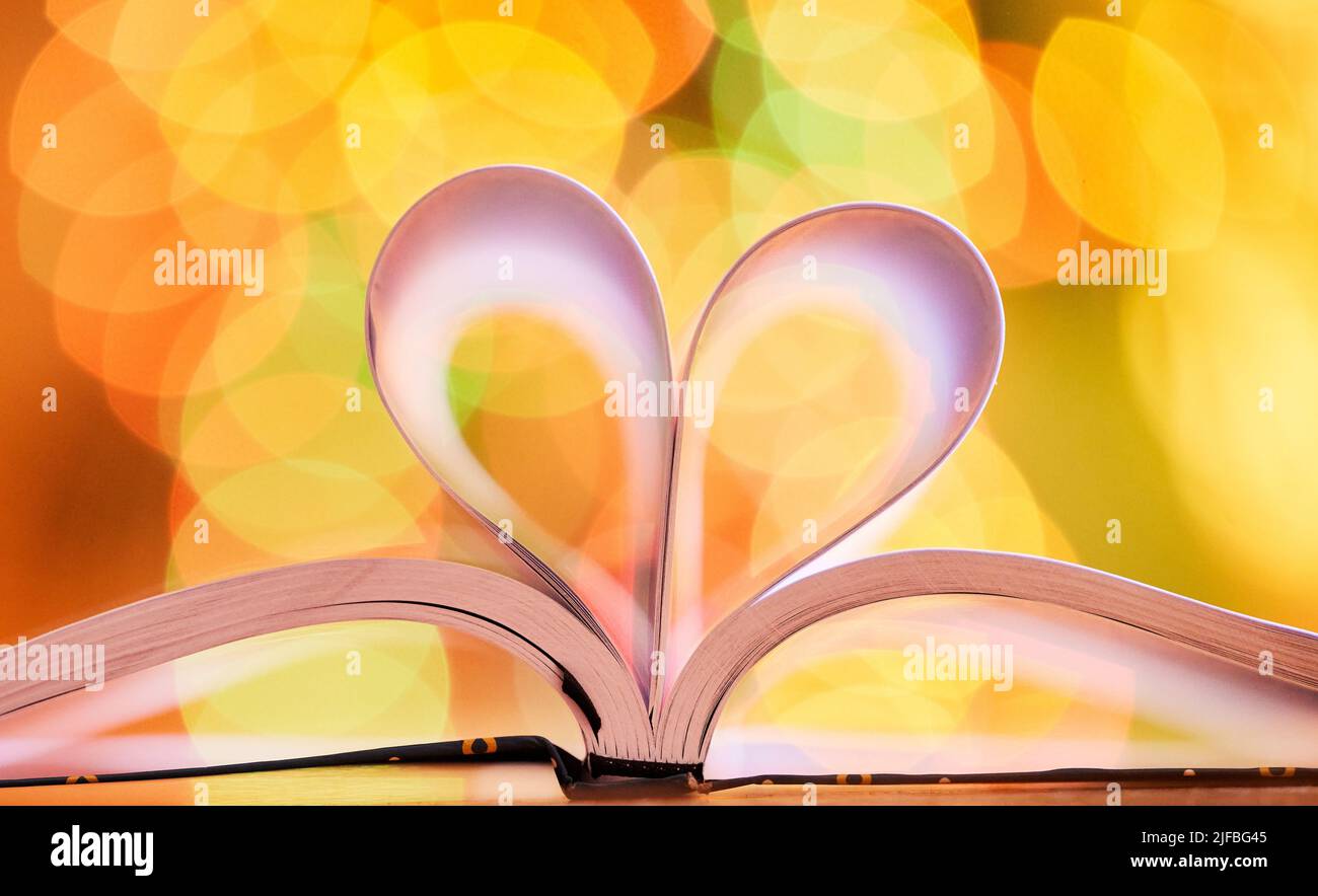 I love reading books and doing my homework A schoolbook with open pages ...