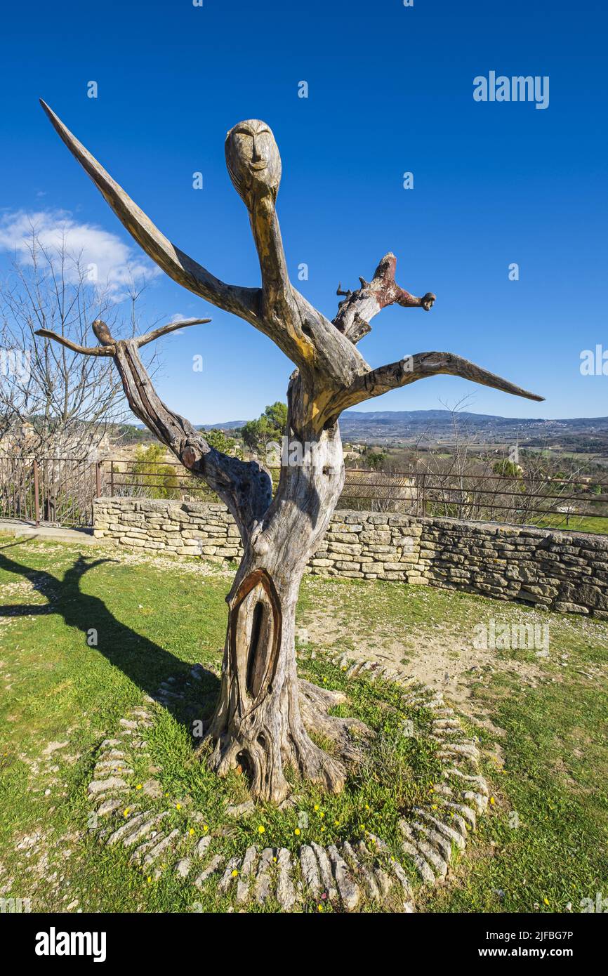France, Vaucluse, Luberon regional nature park, Goult, little medieval ...