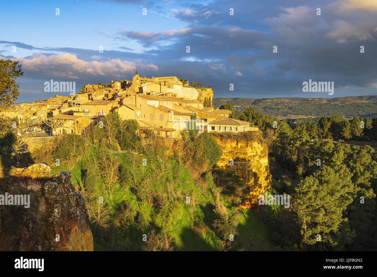 France, Vaucluse, Luberon regional nature park, Roussillon, labelled ...
