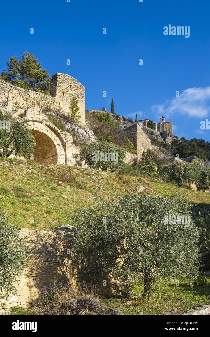 France, Vaucluse, Luberon regional nature park, Saint-Saturnin-les-Apt ...