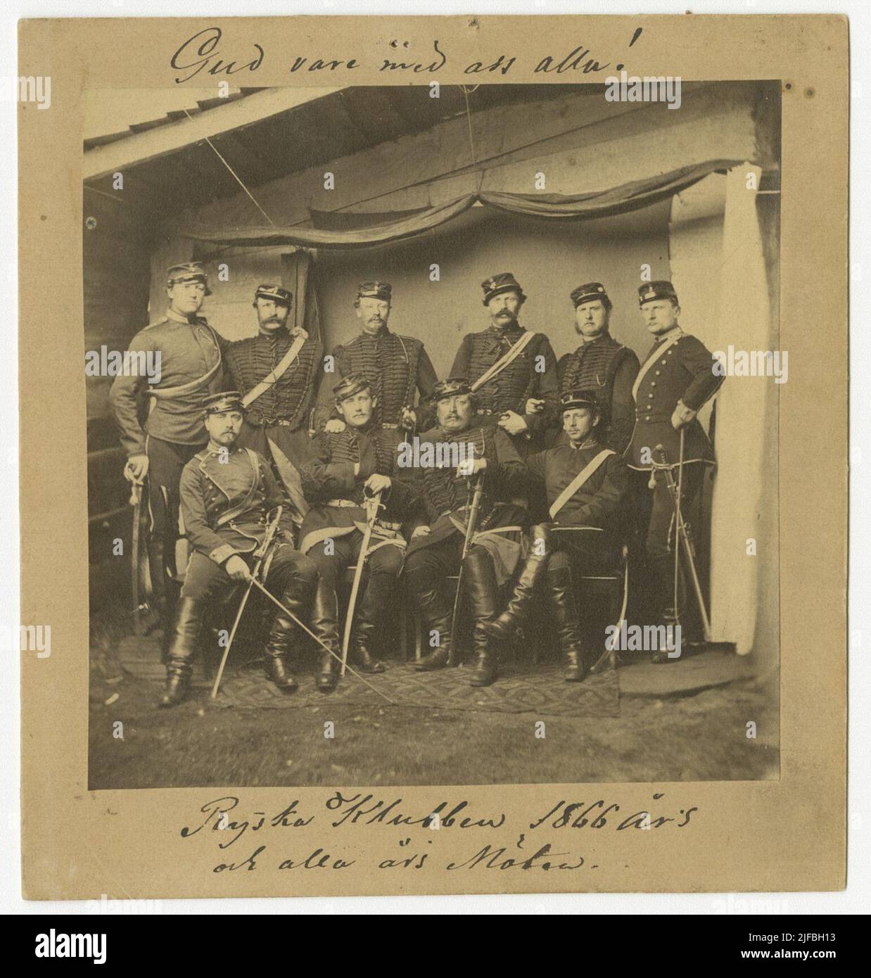 Group portrait of the members of the "Russian club" in 1866 Stock Photo ...
