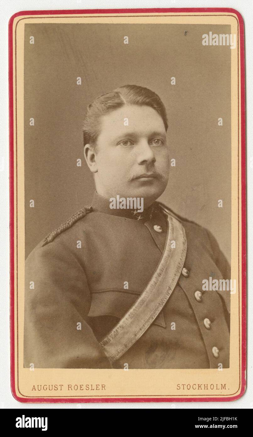 Portrait of unknown lieutenant at the artillery Stock Photo - Alamy