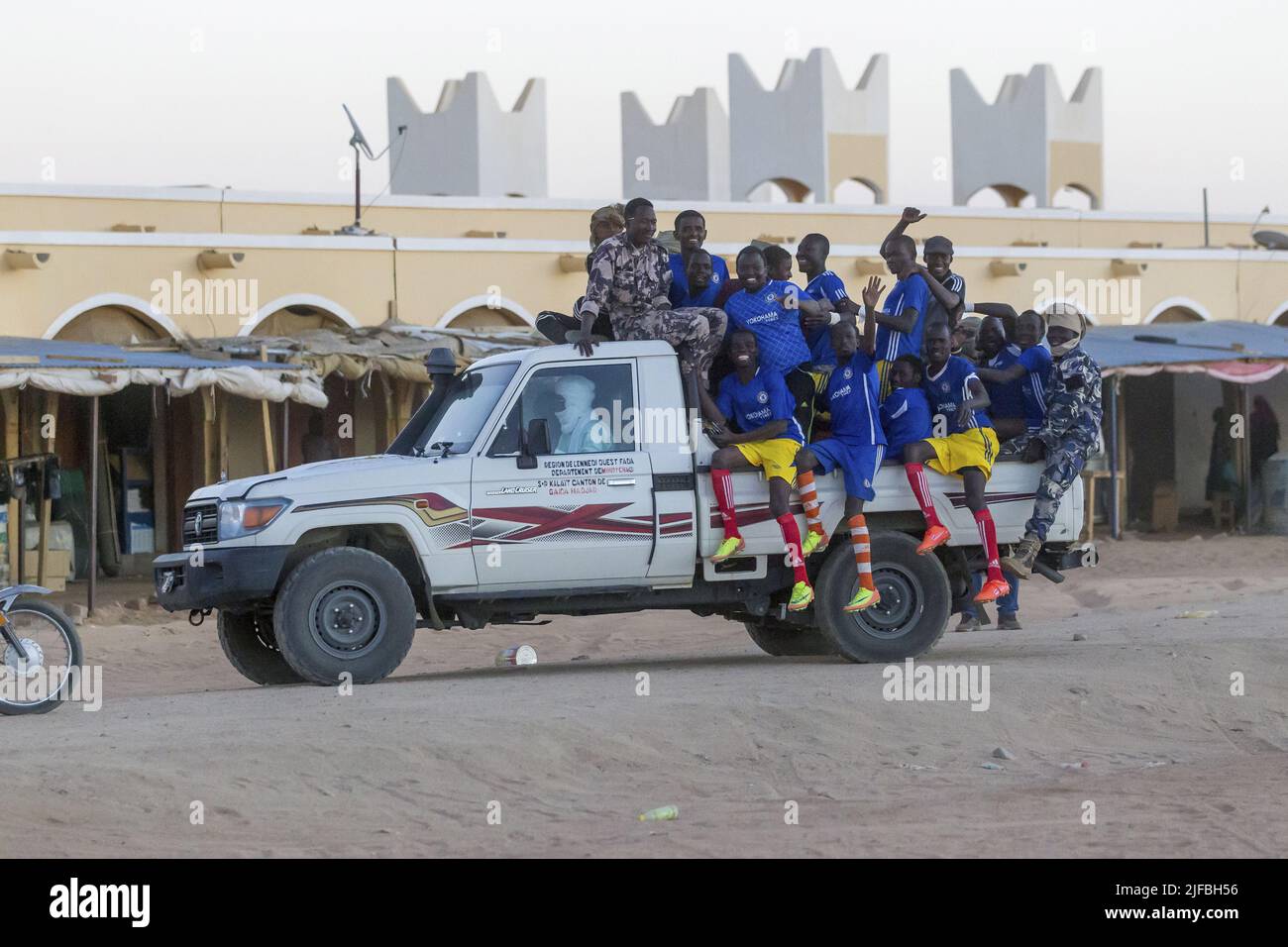 Chad, Ennedi, Wadi Hawar, Amdjarass, native village of Idriss Deby ...
