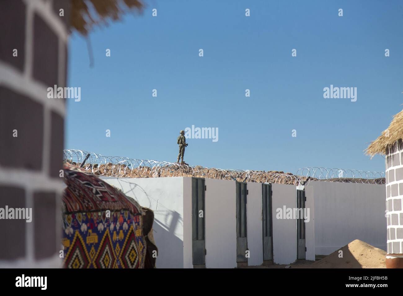 Chad, Ennedi, Wadi Hawar, Amdjarass, native village of Idriss Deby ...
