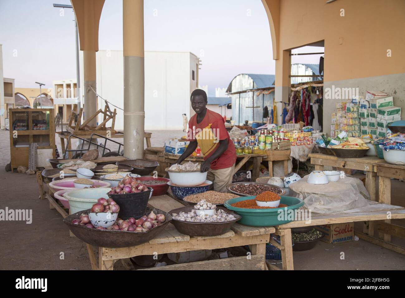 Chad, Ennedi, Wadi Hawar, Amdjarass, native village of Idriss Deby, the ...