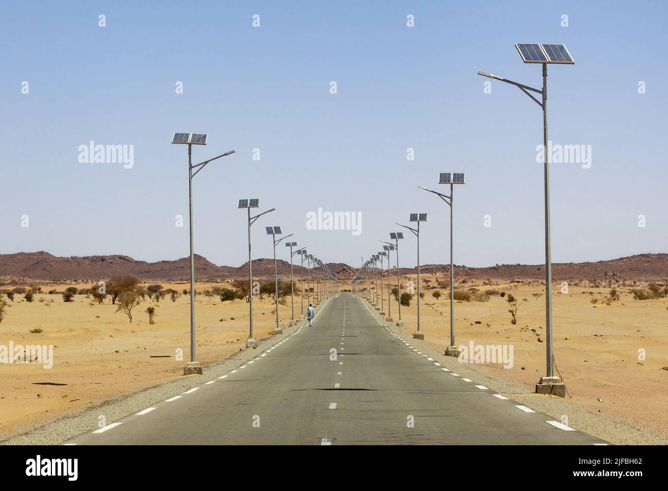 Chad, Ennedi, Wadi Hawar, Amdjarass, native village of Idriss Deby, a ...