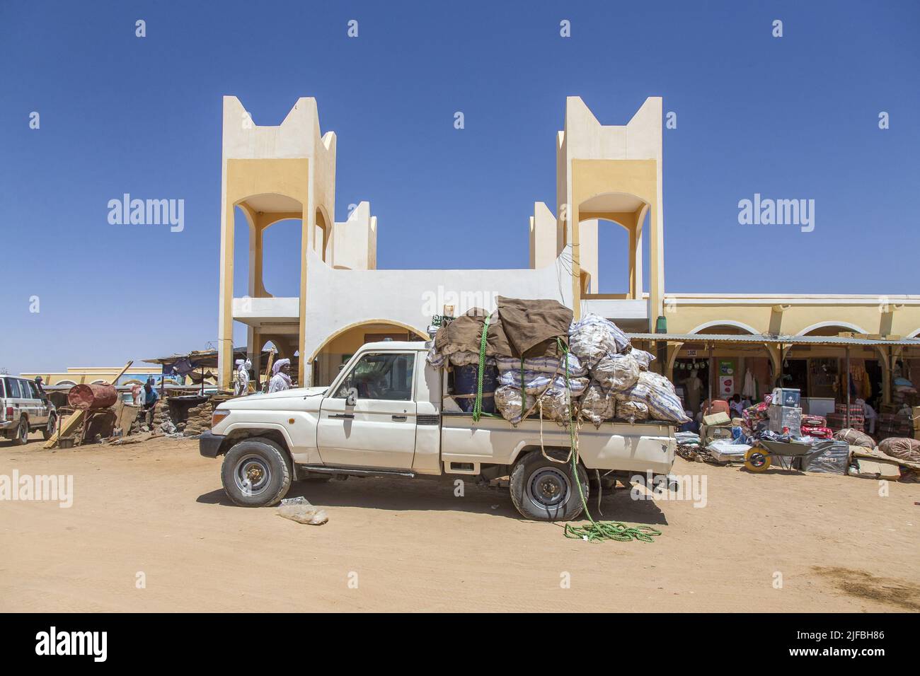 Chad, Ennedi, Wadi Hawar, Amdjarass, native village of Idriss Deby, the ...