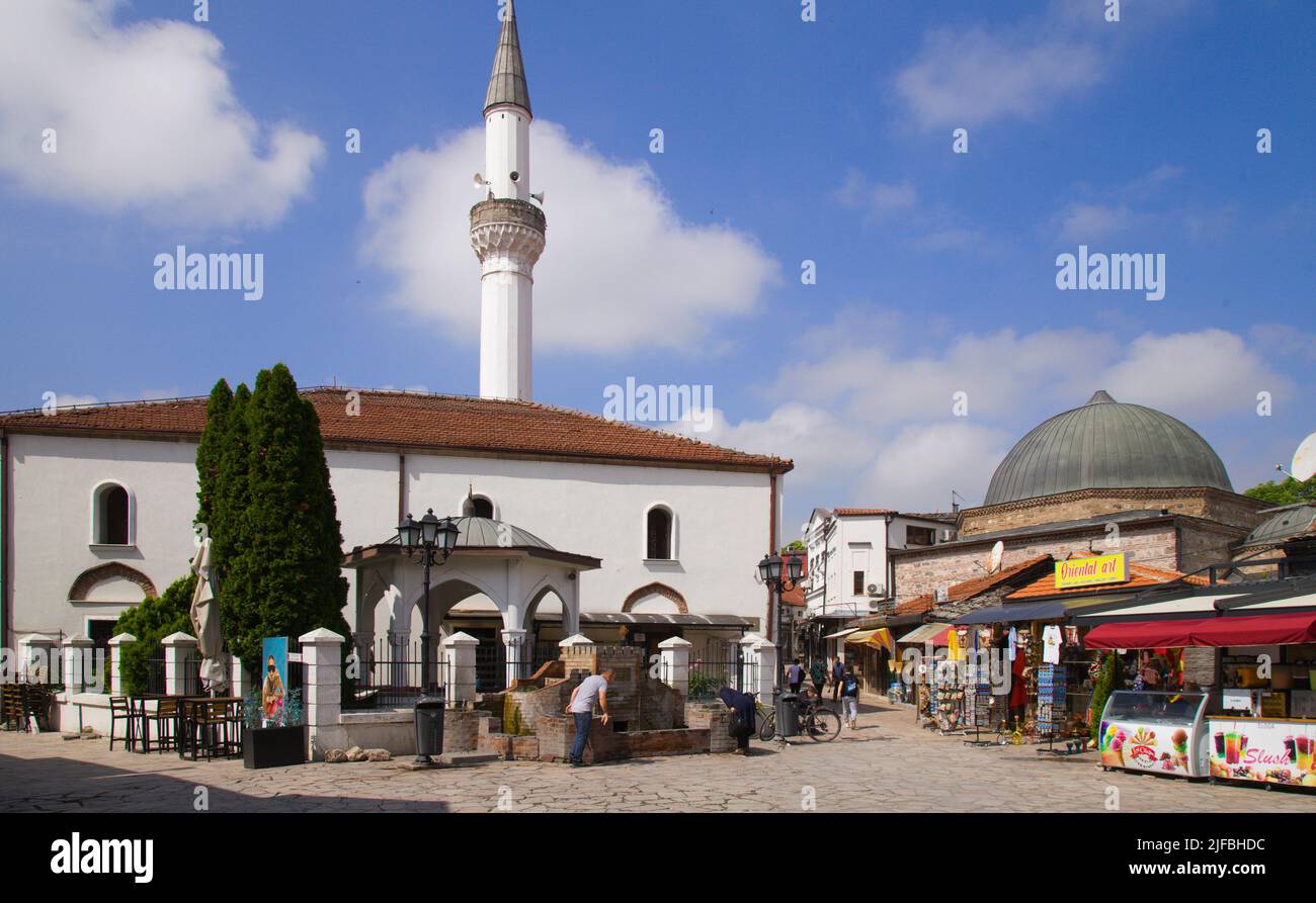 North Macedonia, Skopje, Old Bazaar, Carsija, Murat Pasha Mosque Stock ...