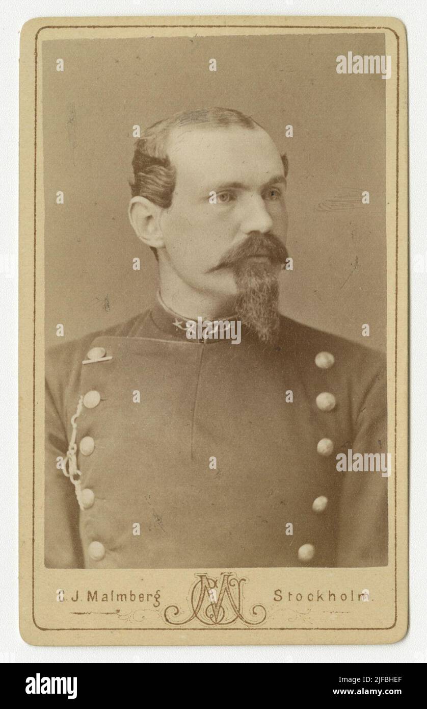 Portrait by Fritz Anton von Gerber, lieutenant at Gotland's national ...
