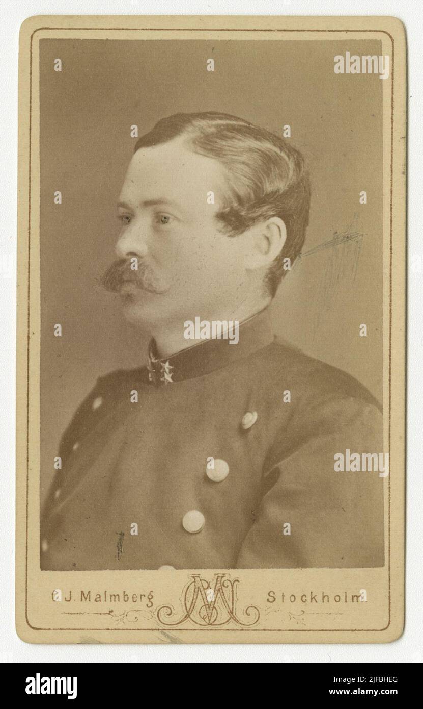 Portrait of Alfred Theodor Rudelius, Lieutenant at Kalmar Regiment in ...