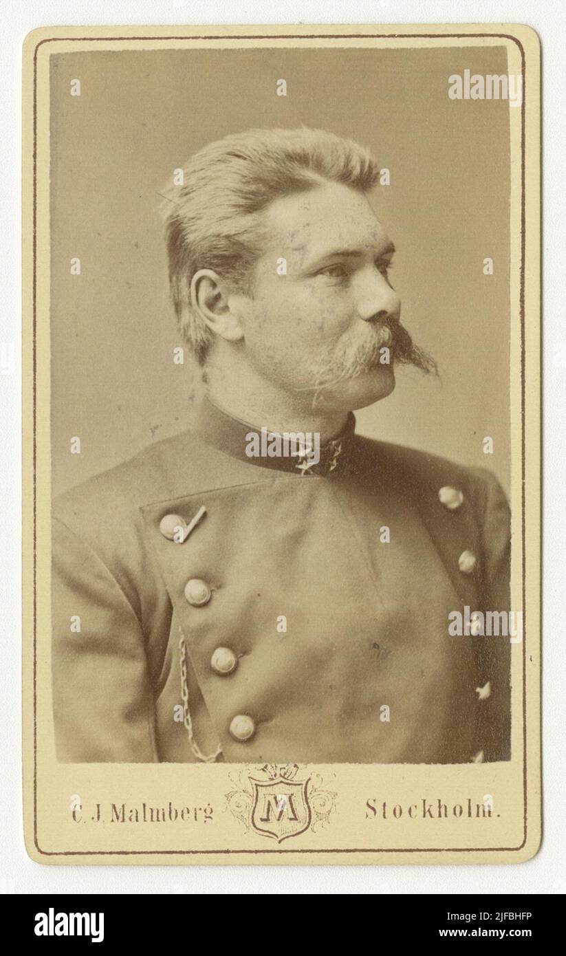 Portrait by Emil Robert Seybold, lieutenant at Södermanland Regiment in ...