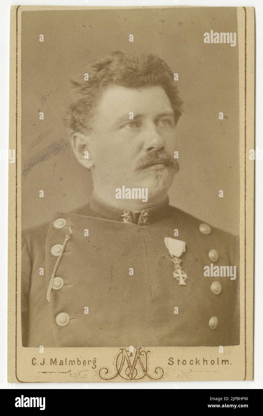 Portrait of Oscar August Westerlund, Lieutenant at the Dal Regiment in ...