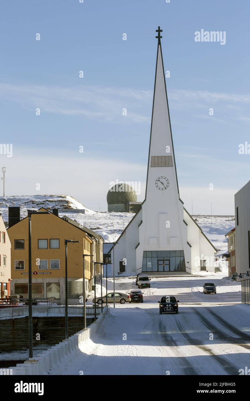 Norway, Varanger Fjord, Vardo, Church of Vardø Stock Photo - Alamy