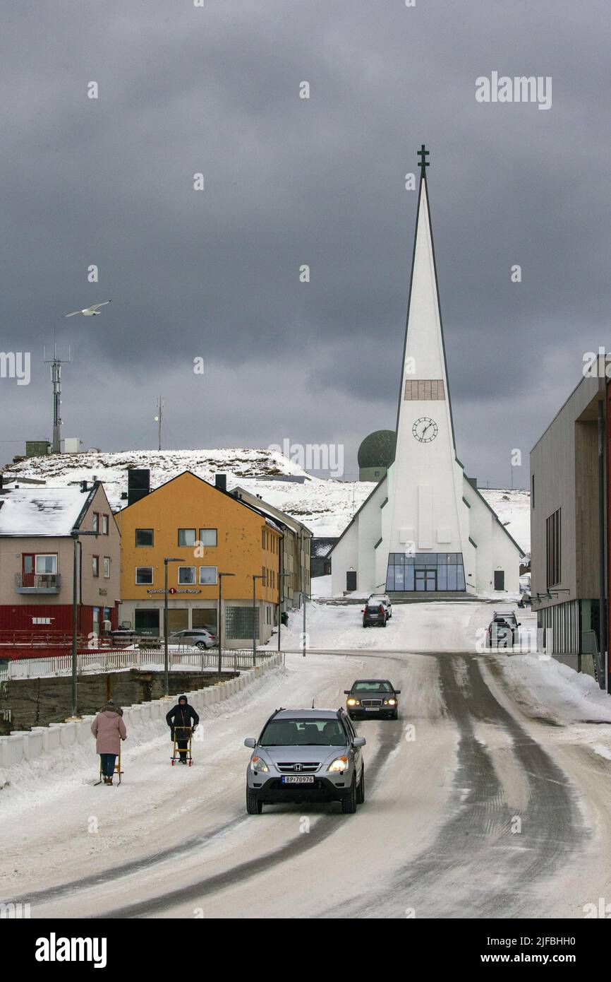 Norway, Varanger Fjord, Vardo, Church of Vardø Stock Photo - Alamy