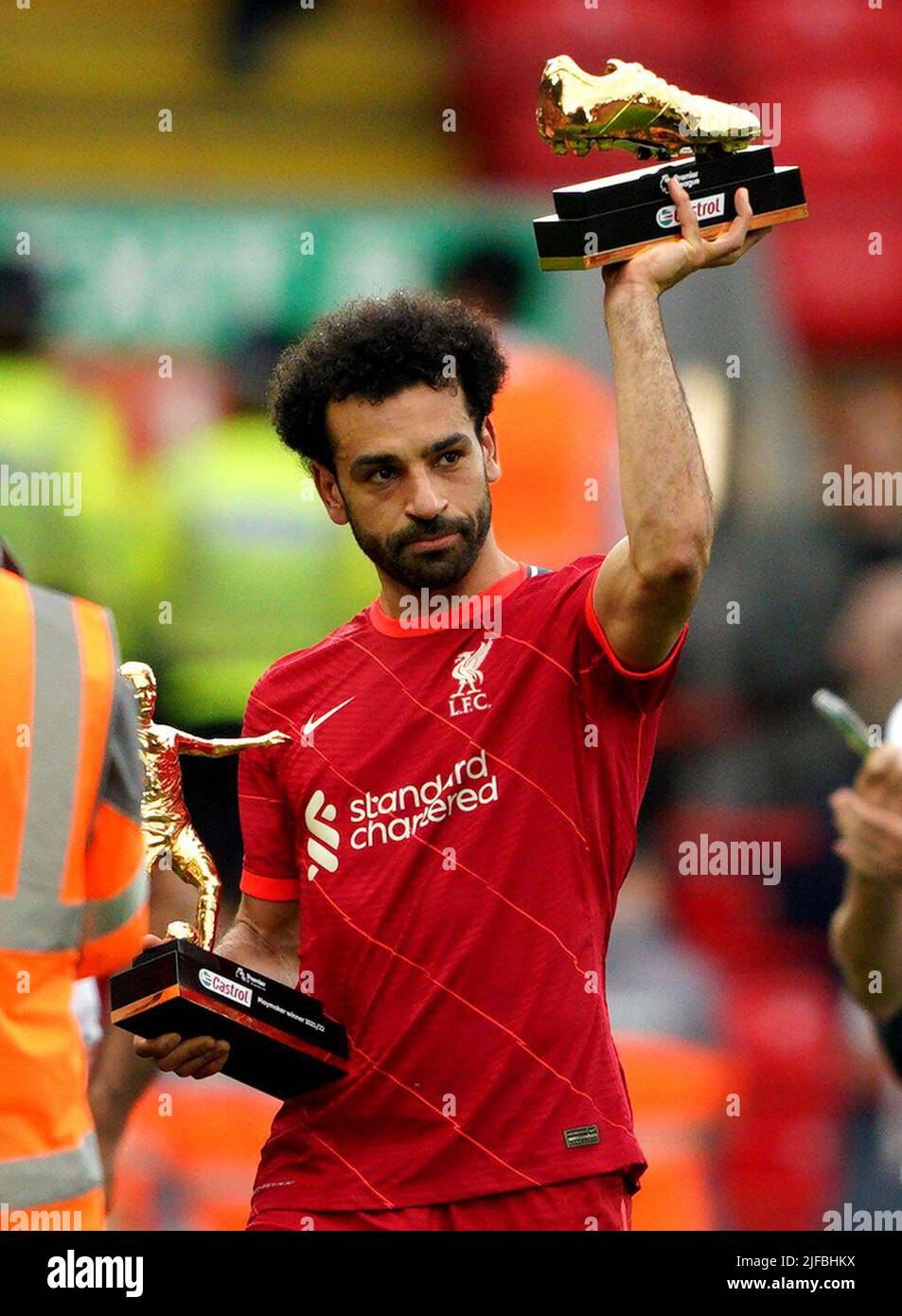 File photo dated 22-05-2022 of Liverpool's Mohamed Salah with the ...
