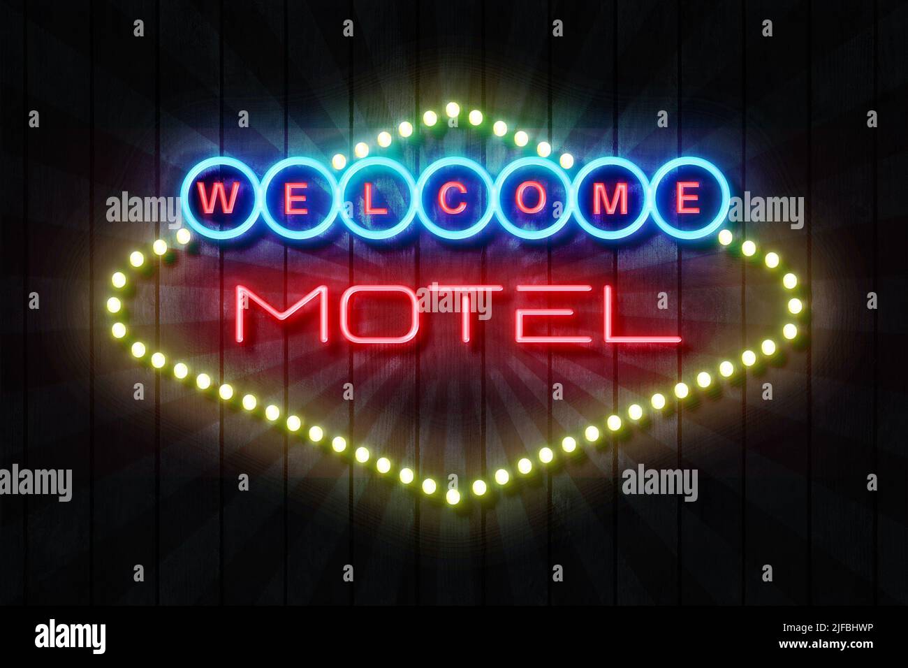 Motel neon sign hi-res stock photography and images - Alamy