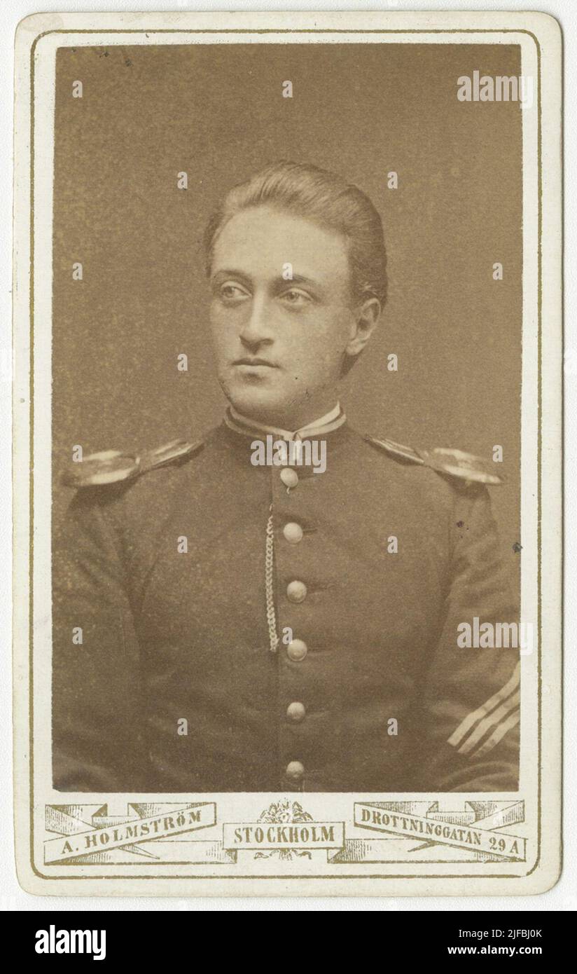 Portrait of Ernst Otto Johan Aquilon at the Karlberg war school Stock ...