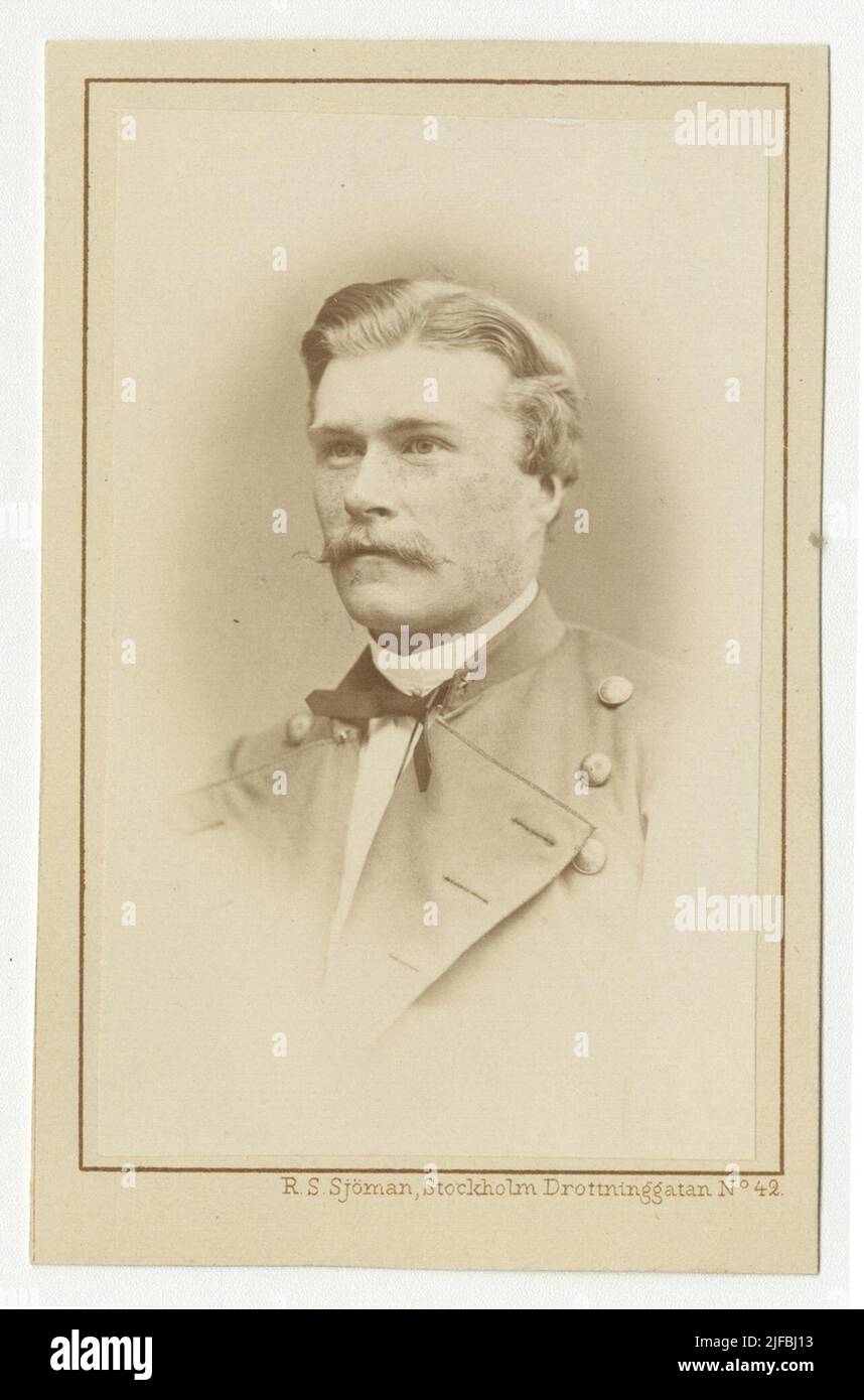 Portrait by Erik Gustaf Kinell, lieutenant at Fortification Stock Photo ...