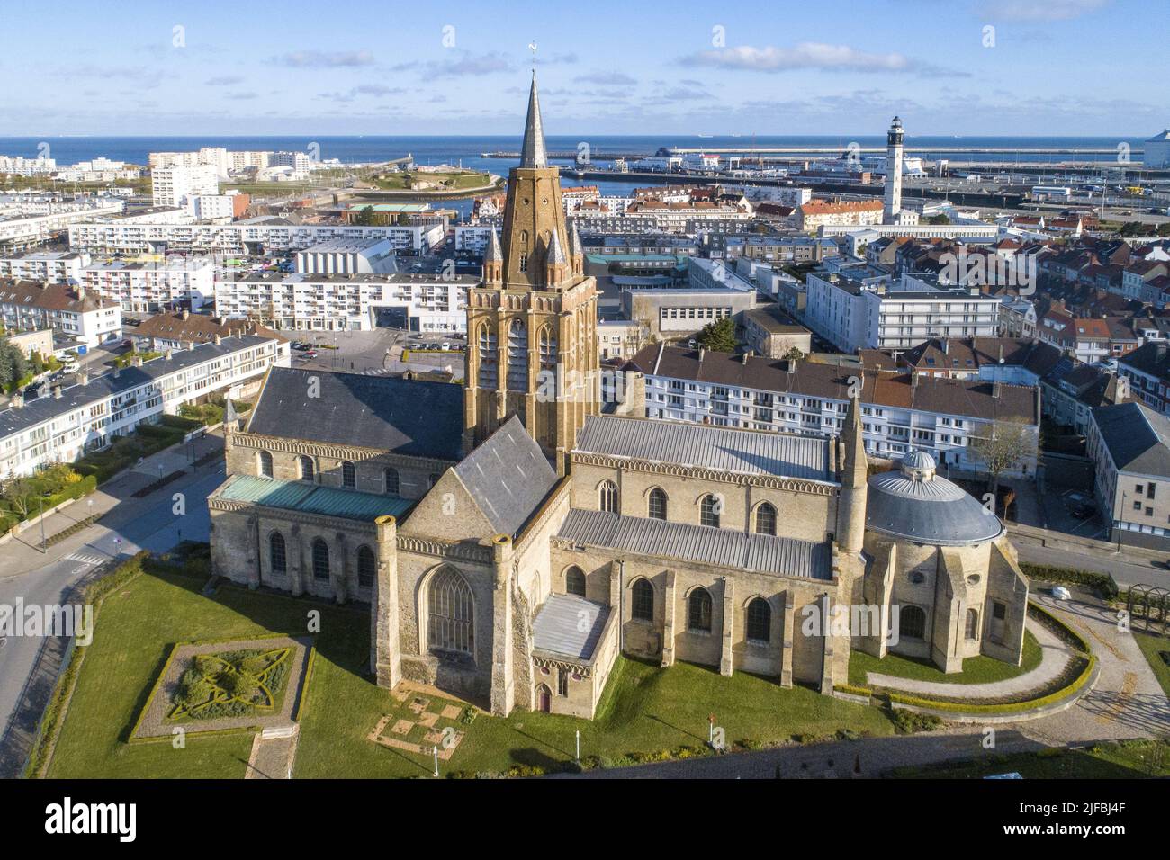 France, Pas-de-Calais, Calais, Church Notre-Dame of Calais of the 15th ...