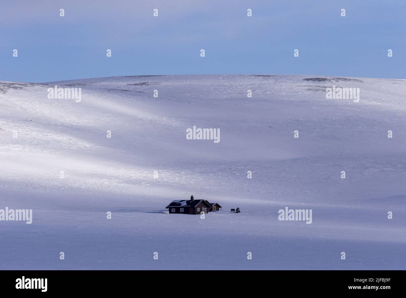 Norway, Finnmark, Tundra landscape on the road between Tana and ...